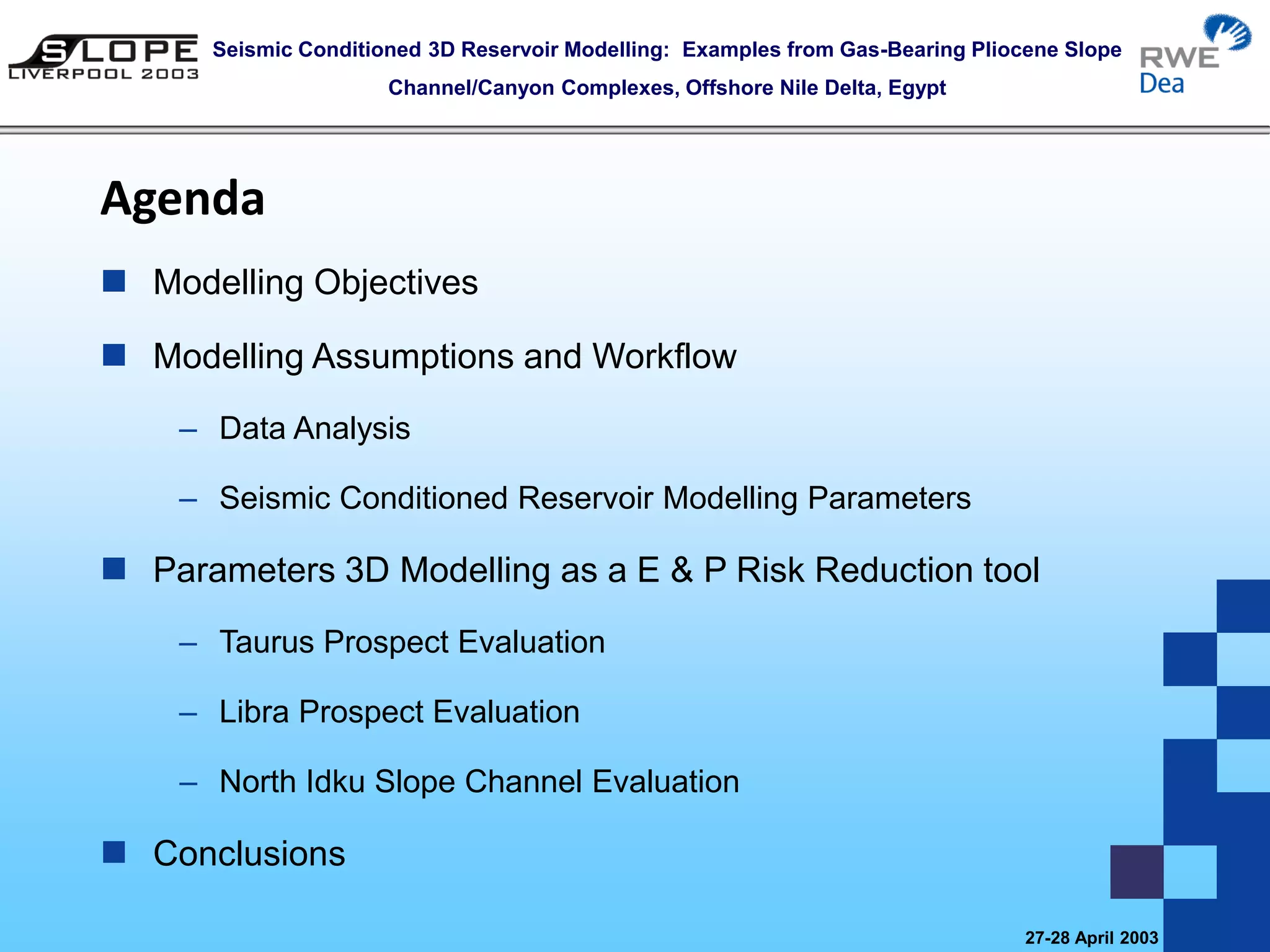 Taurus Libra North Idku - slope channel 3D seismic modelling, Egypt | PPT
