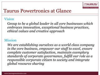 Taurus slideshare presentation | PPT