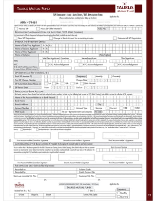 Taurus tax shield application form | PDF
