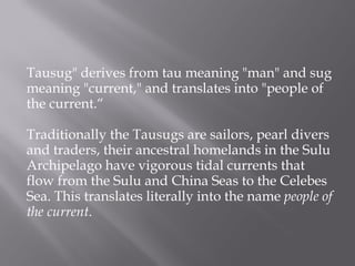 Tausug behaviours | PPT