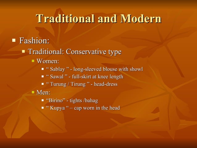 Tausug lifestyle: traditional and modern | PPT | Islam | Religion ...