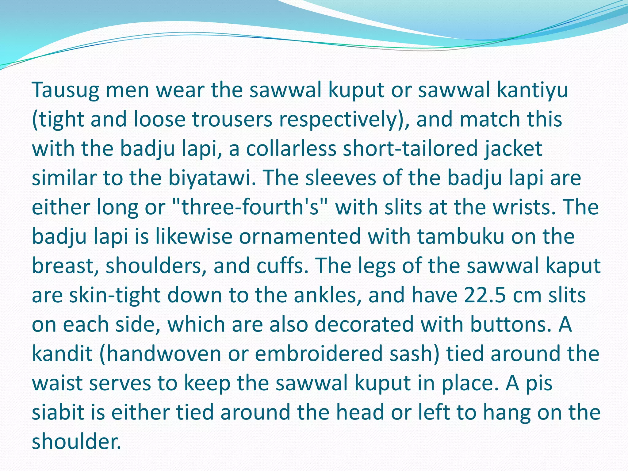 Tausug lifestyle | PPTX