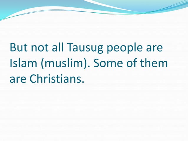 Tausug lifestyle | PPT