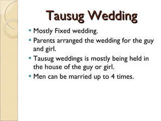 Tausug Wedding | PPT