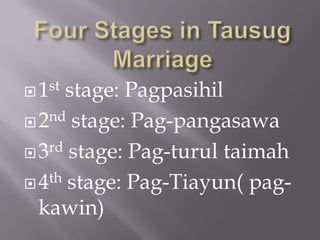 Tausug wedding practices | PPTX