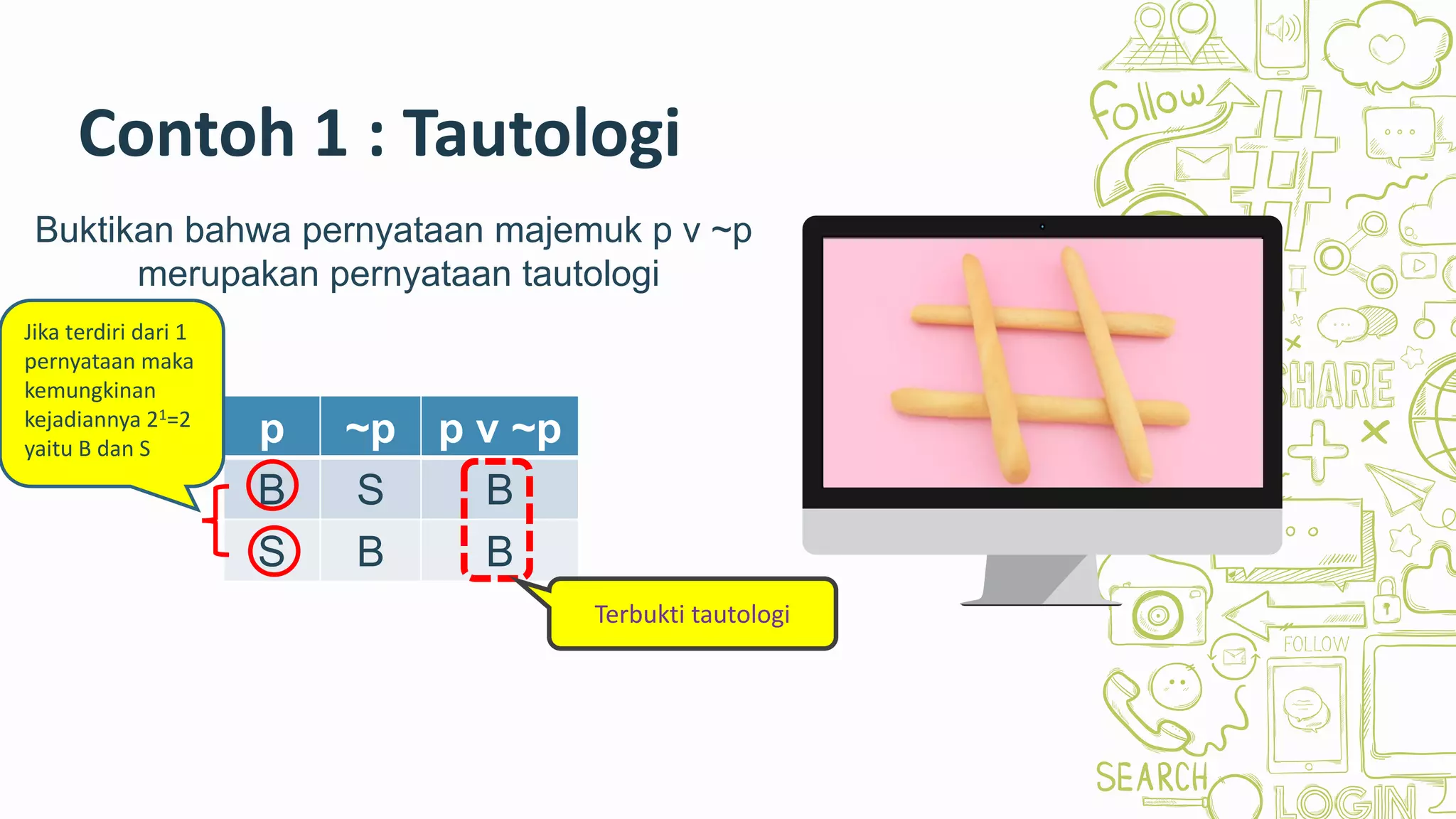 Tautologi dan Kontradiksi presentation | PDF