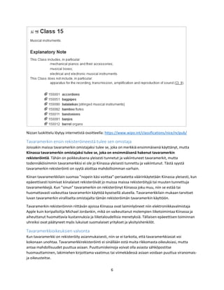 Tavaramerkin rekisteröinti Kiinassa | PDF