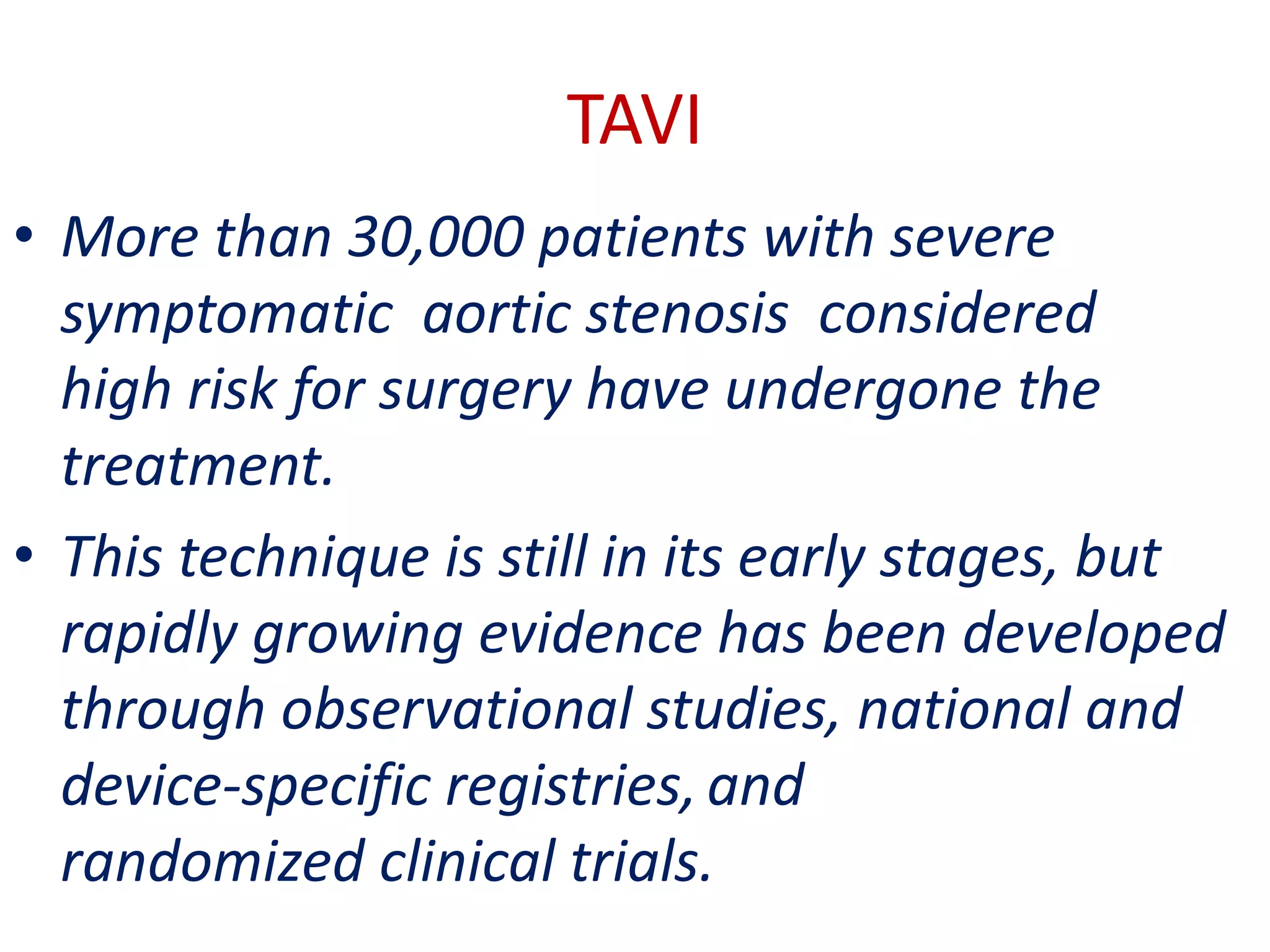 Tavi,Transcatheter Aortic Valve Replacement, TAVI,TAVR, | PPTX