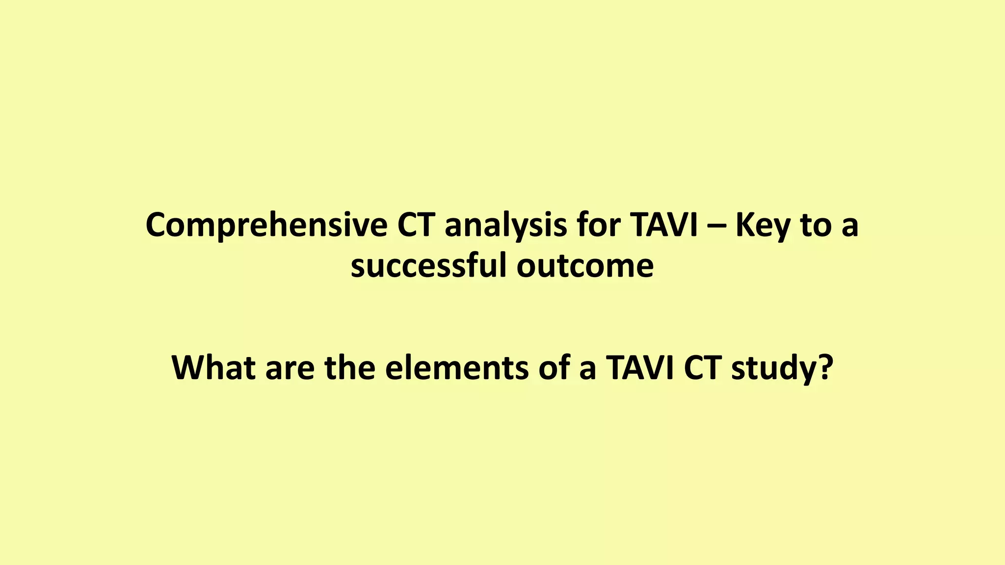 TAVI - Transcatheter Aortic Valve Implantation | PPTX