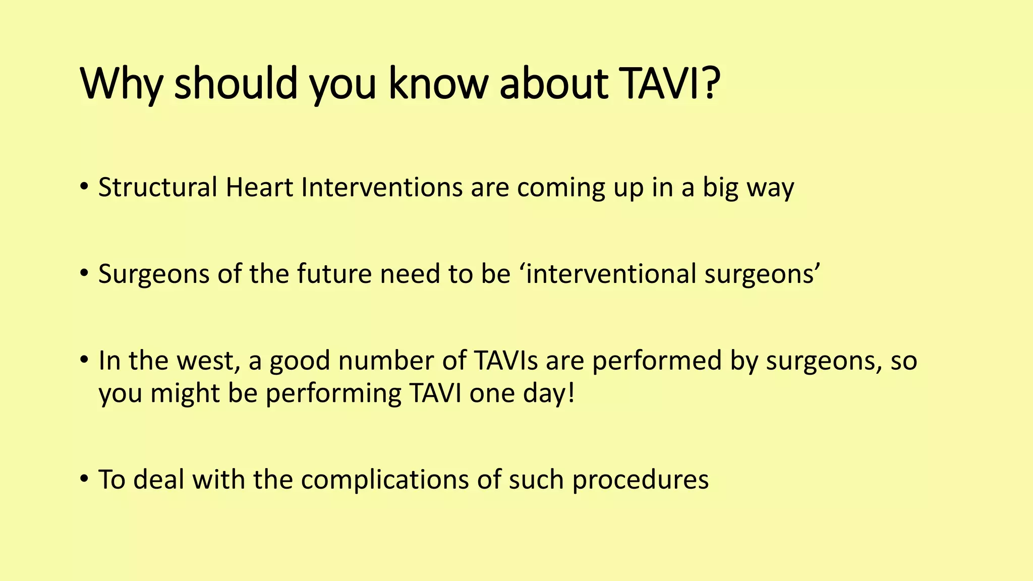 TAVI - Transcatheter Aortic Valve Implantation | PPTX