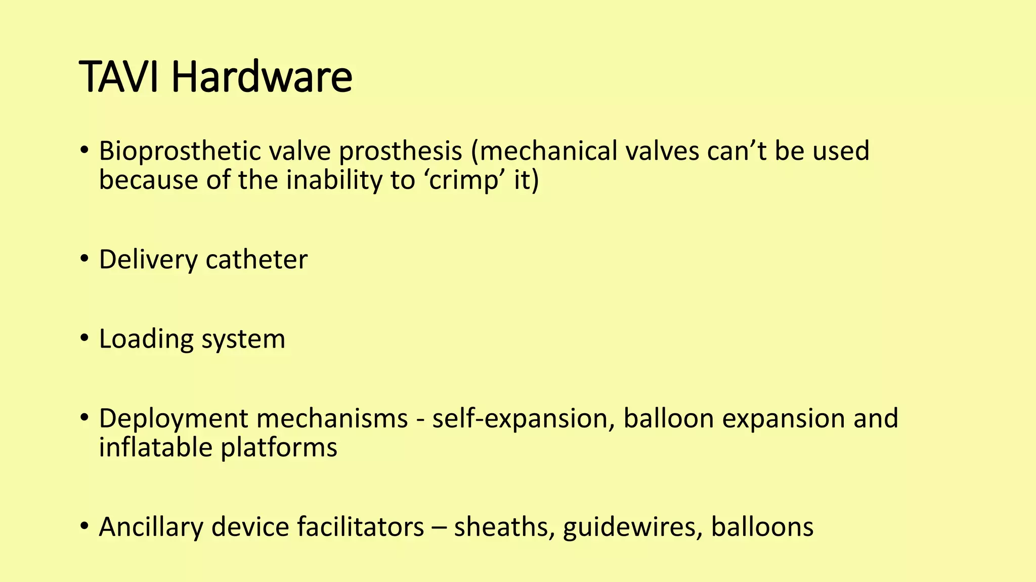 TAVI - Transcatheter Aortic Valve Implantation | PPTX