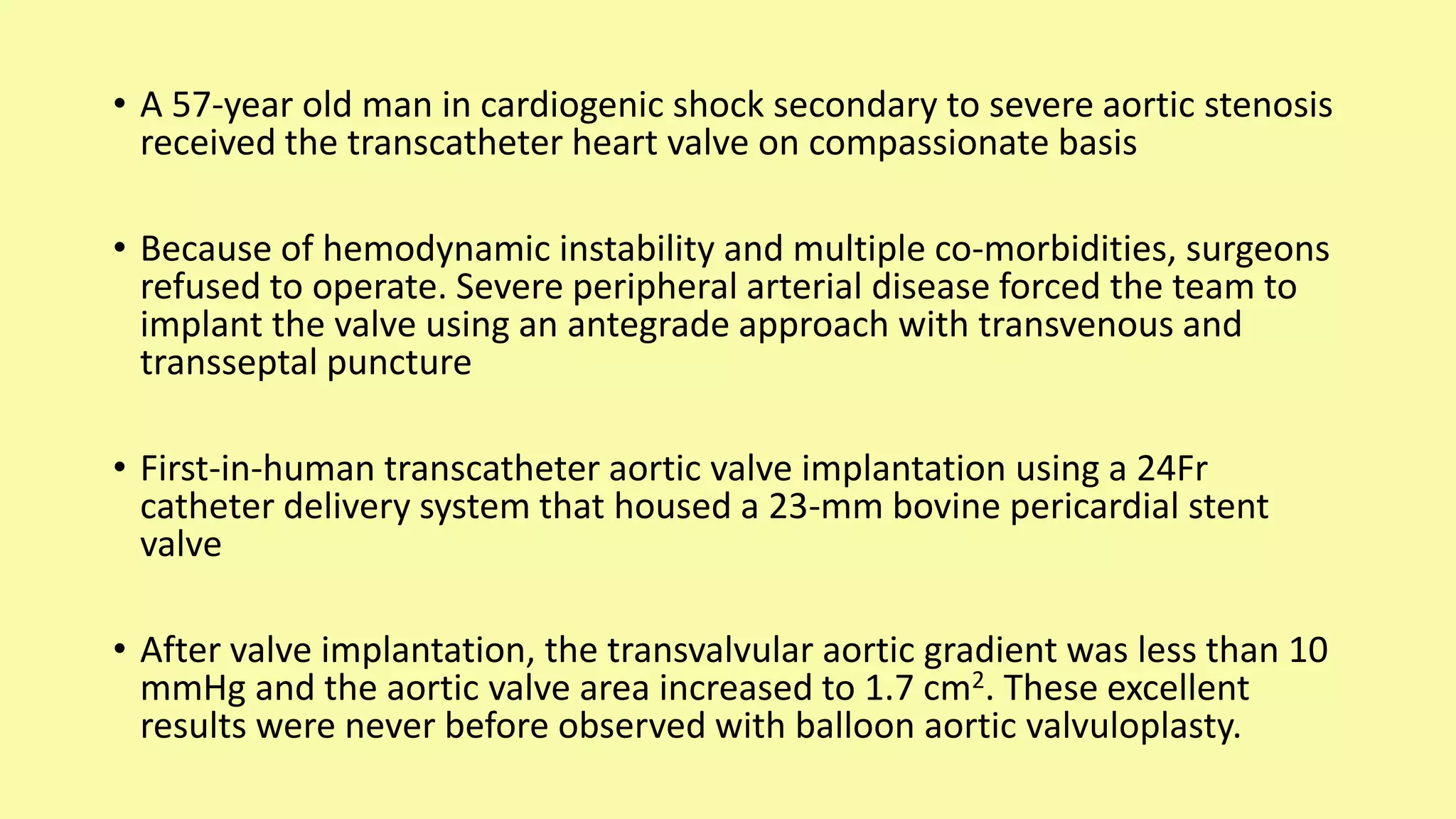 TAVI - Transcatheter Aortic Valve Implantation | PPTX