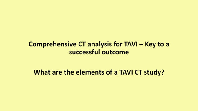 TAVI - Transcatheter Aortic Valve Implantation | PPTX | Heart and ...