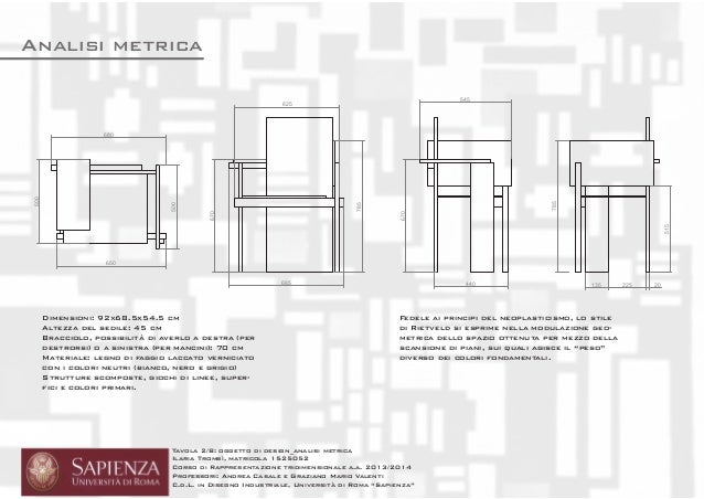 Analisi "Berlin Chair" G.T. Rietveld