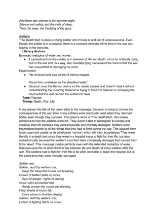 War poems | DOCX | Weather | Science