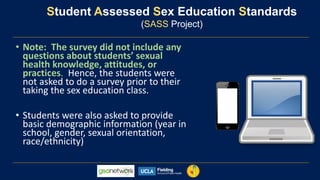 Student-Assessed Sex Education Standards | PPT
