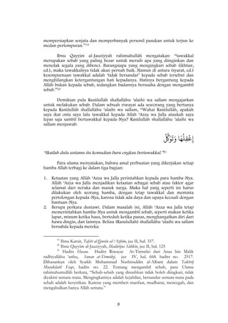 Tawakkal kepada allâh subhanahu wa ta’ala | PDF