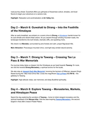 Tawang and Zemithang Adventure in Assamt | PDF