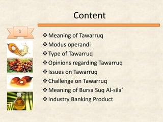 Tawarruq using Bursa Suq Al sila' | PPTX