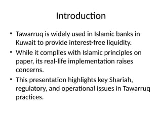 Tawarruq_Kuwait_Presentation.pptx fileee | PPTX