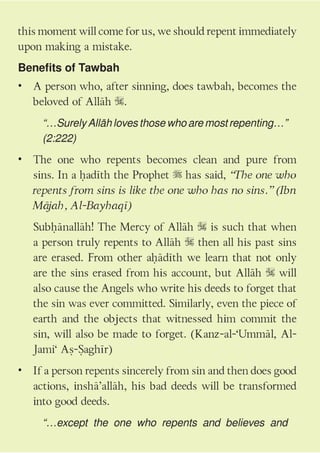 Tawbah (Repentance) leaflet | PDF