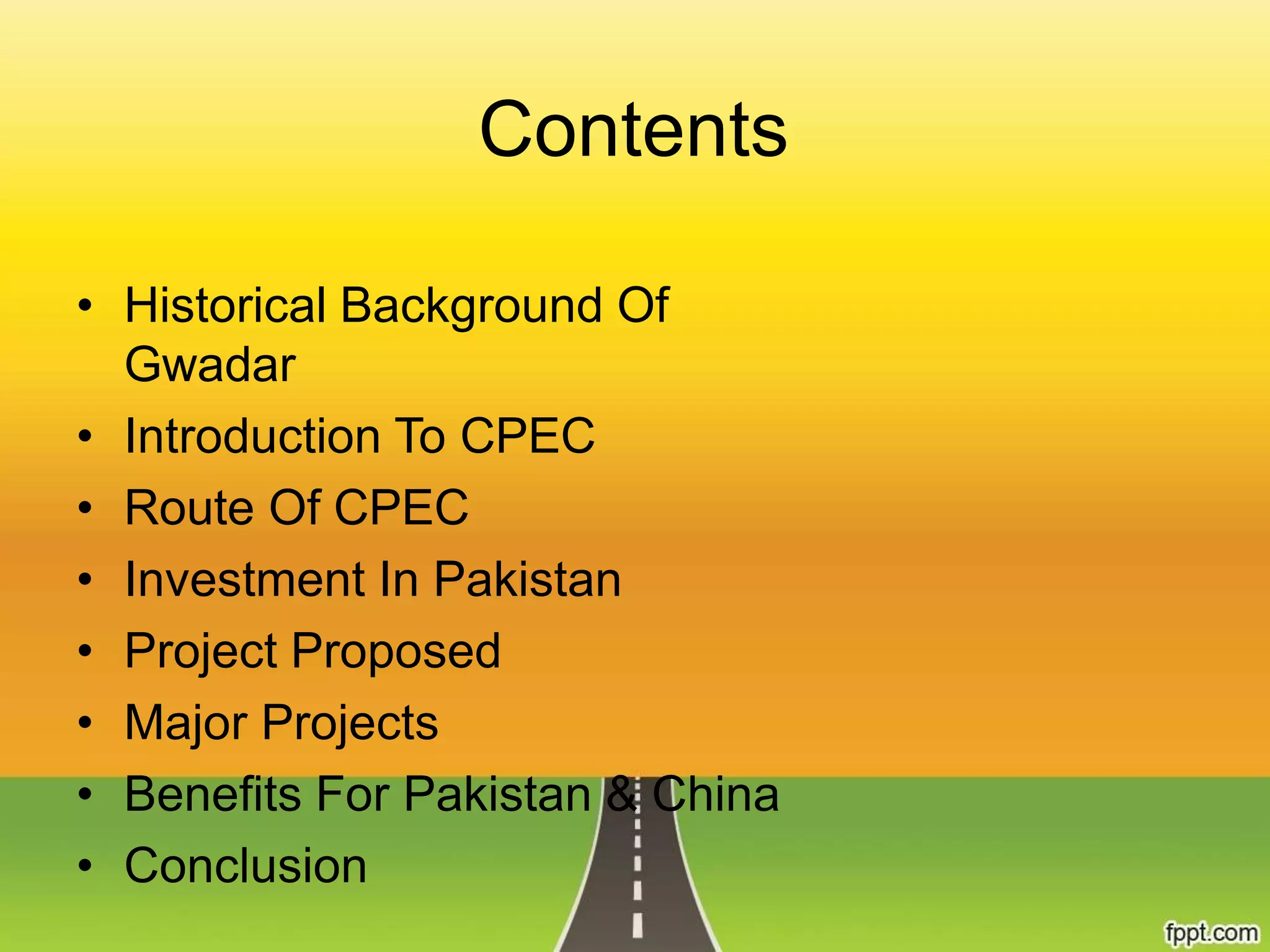 China Pakistan Economic Corridor: A Golden Opportunity for both countries. | PPTX