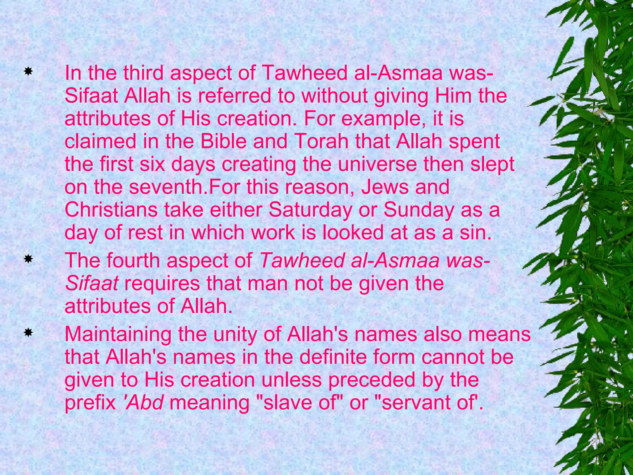 Tawheed and its types | PPS