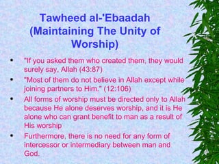 Tawheed and its types | PPS