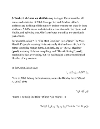 Tawheed And It's Types By Er Tawseef Qadir | PDF