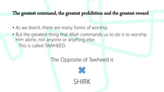 Tawheed (Part -2) | PPTX