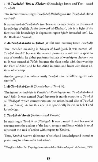Tawhid of Allah's Most Beautiful Names And Lofty Attributes | PDF