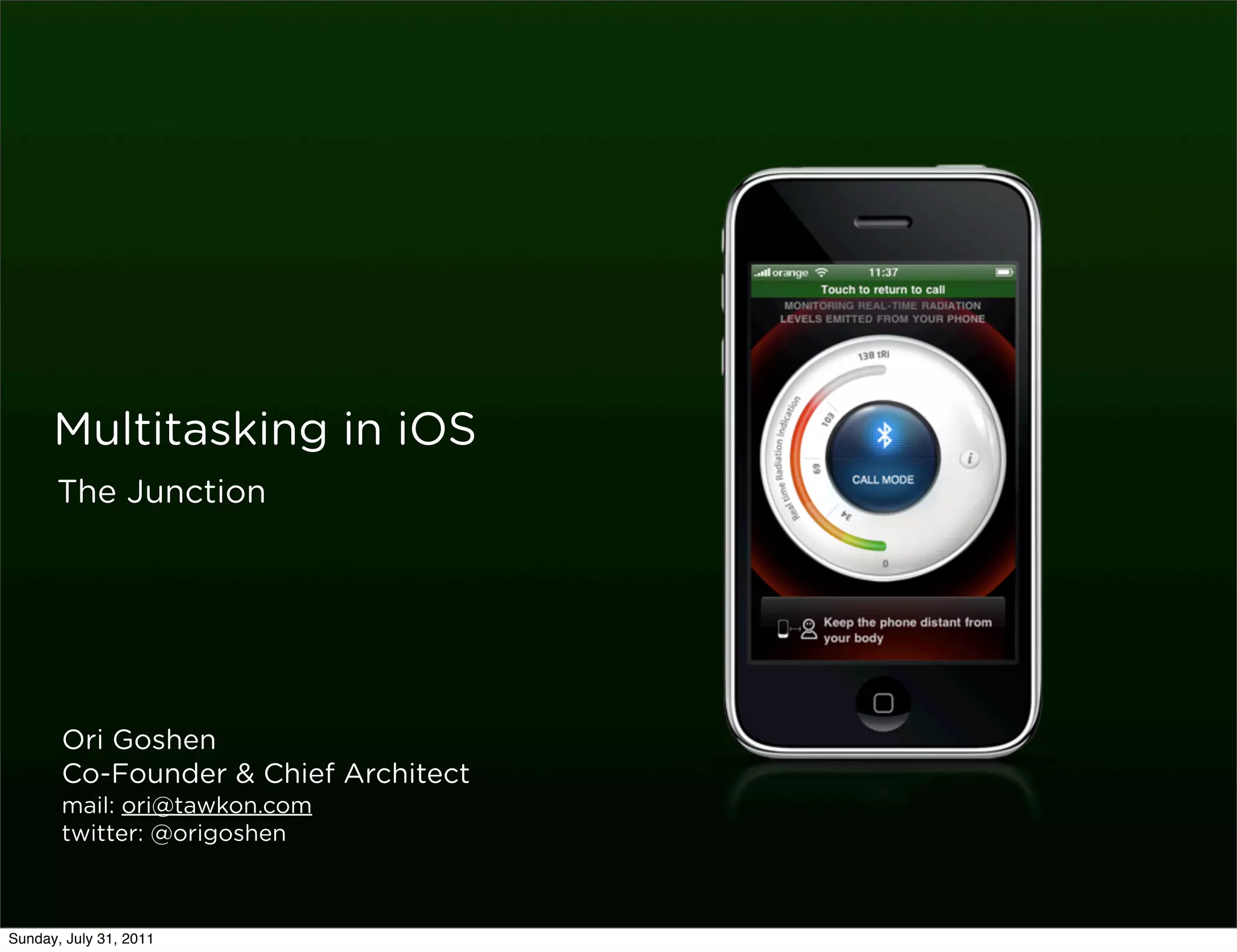Multitasking in iOS - The Junction | PPT