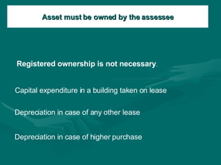 depriciation allowance | PPT