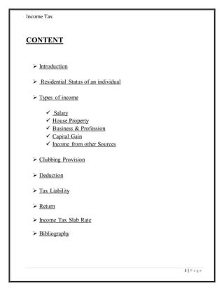 Income Tax | DOCX