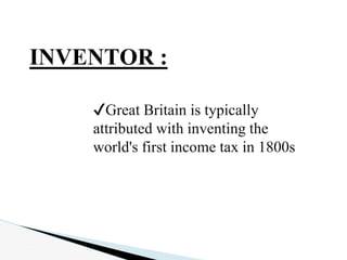 Income Tax - History and Capital Vs Revenue | PPT