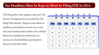 A Comprehensive Guide from January to December for Income Tax Deadlines ...