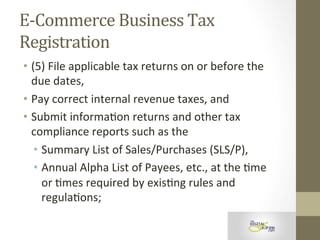 Tax Guidelines for E-Commerce Transactions in the Philippines | PDF