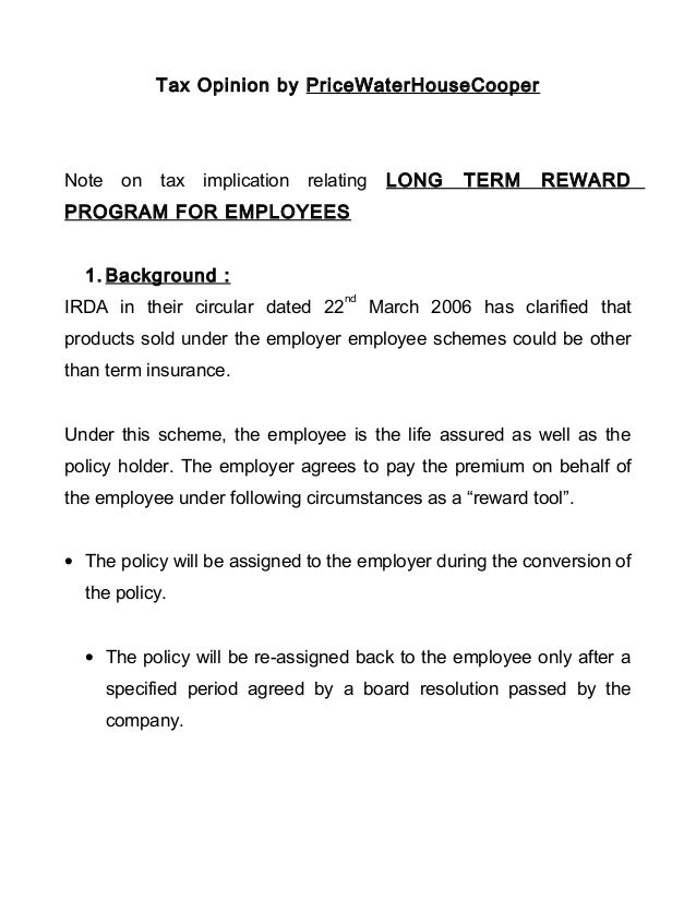 Tax Opinion pricewatercoopers tax-opinion-pricewatercoopers