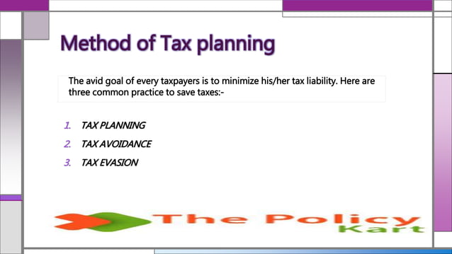 Tax planning | PPT