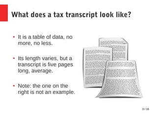 Tax Transcripts FAQ | PPT
