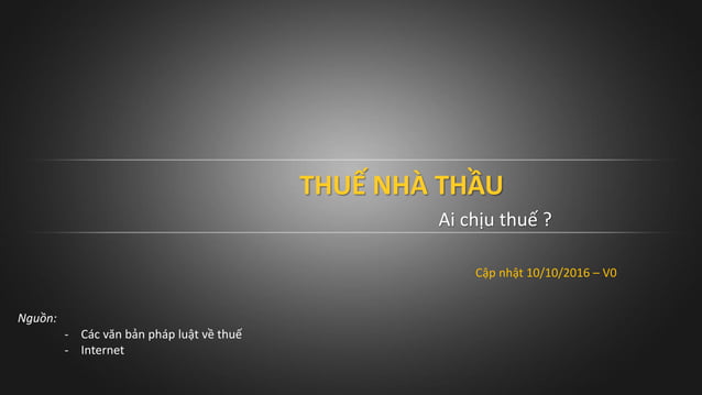 Withholding tax - who pays - Ai trả thuế nhà thầu | PDF