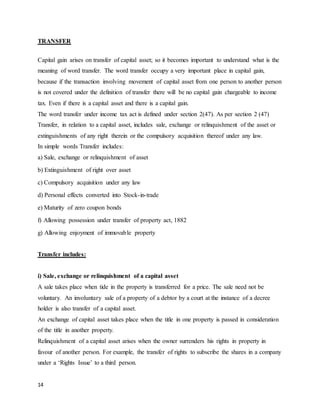 direct tax project - income from capital gains detailed study with ...
