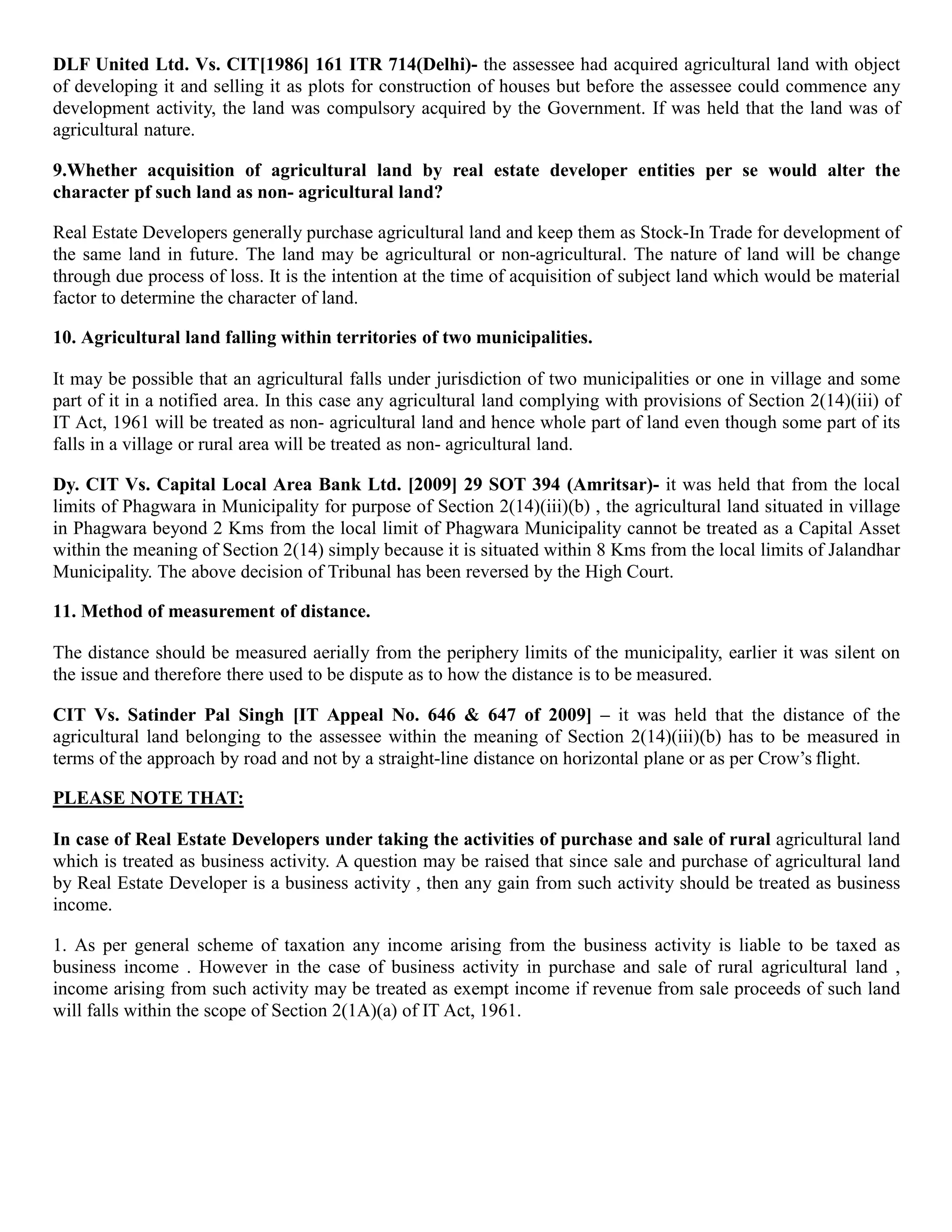 Taxability of Capital Gain on Transfer of Agricultural Land | PPTX