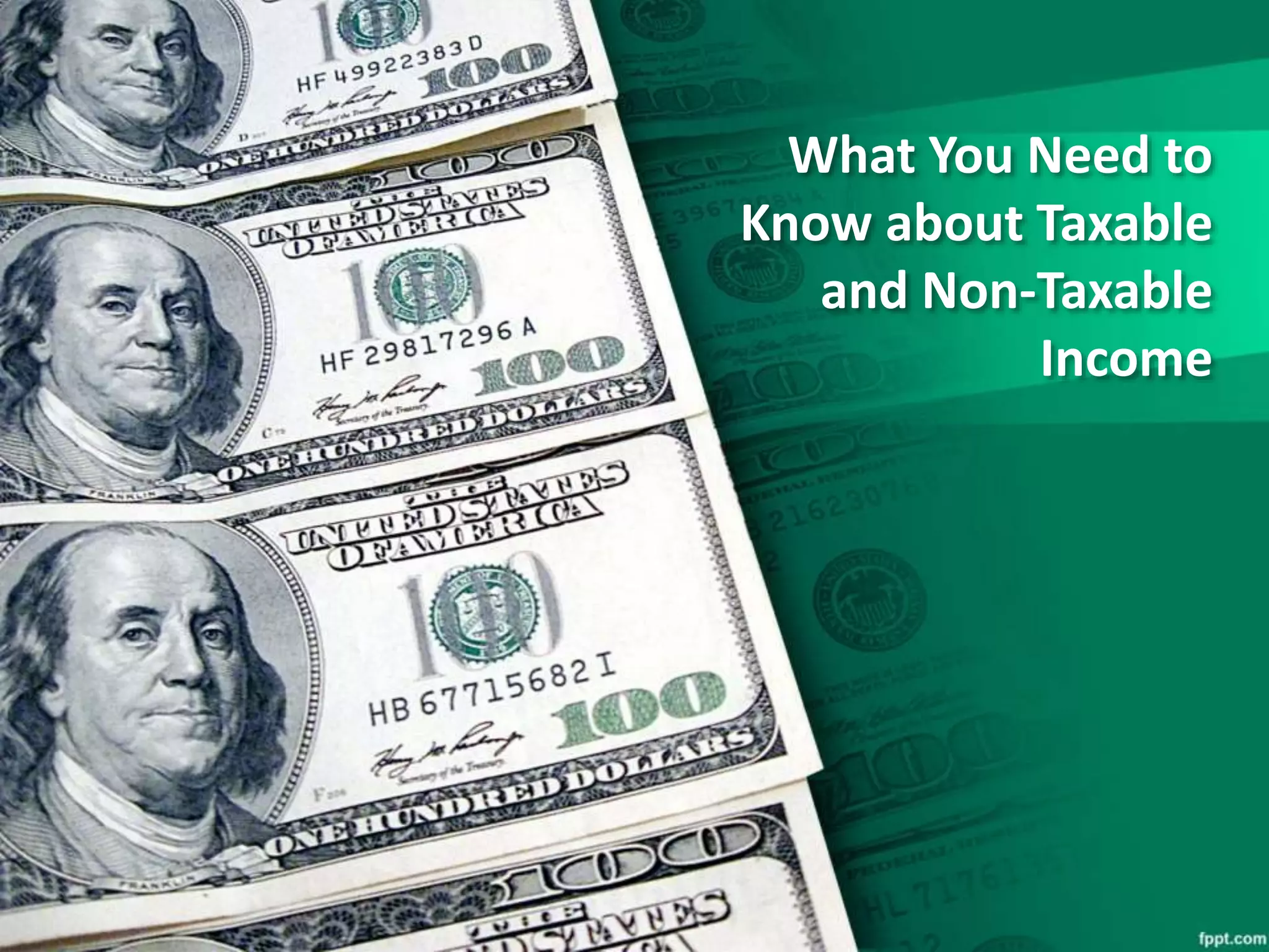 Taxable Income vs Nontaxable Income | PPTX