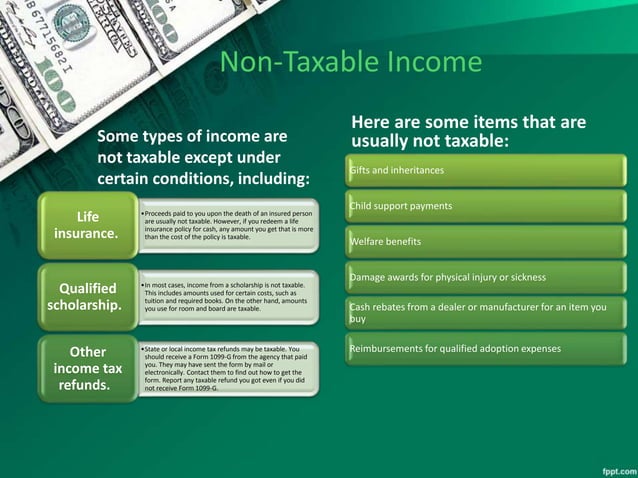 Taxable Income vs Nontaxable Income | PPTX