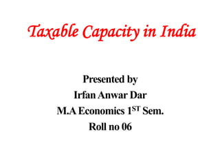 Taxable capacity | PPTX
