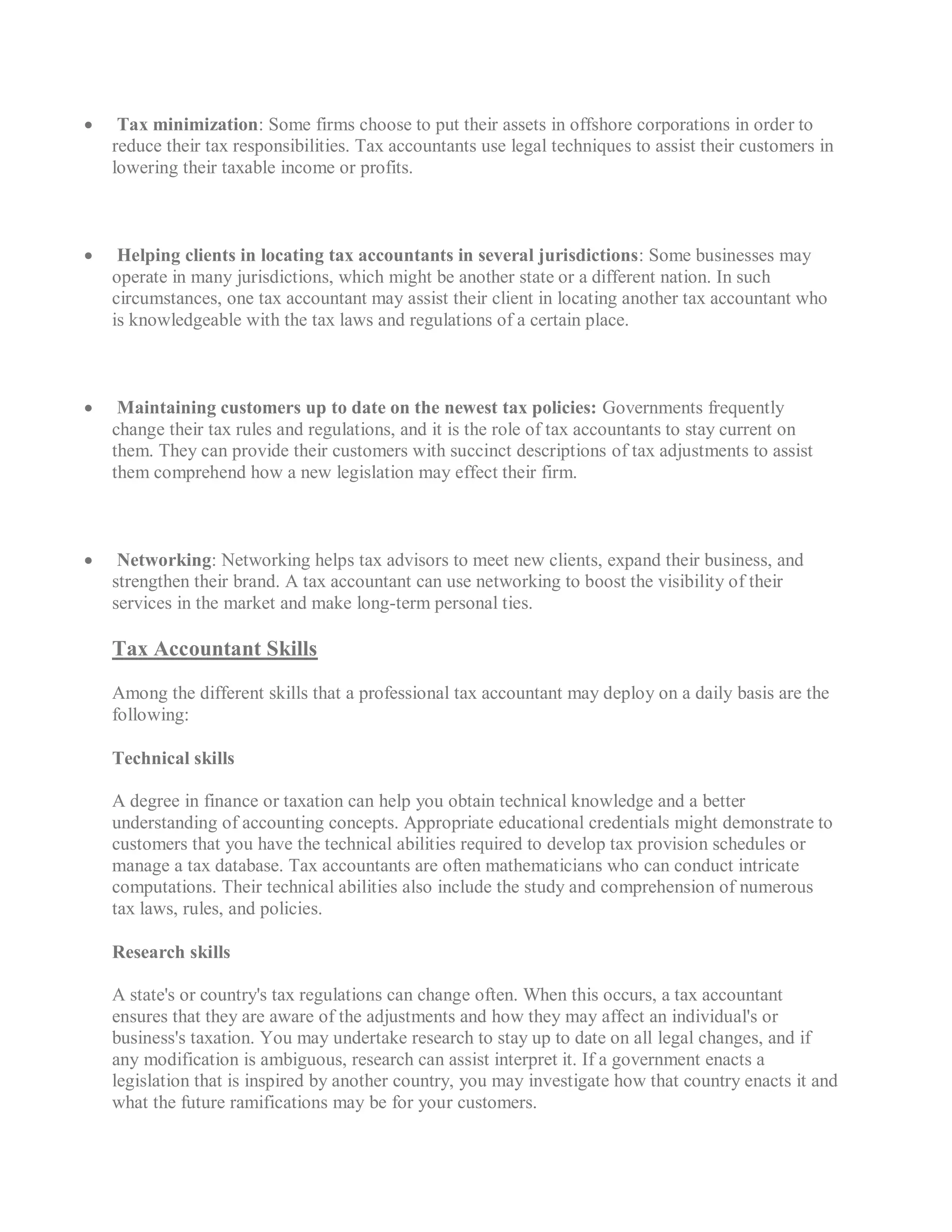 Tax Accountant Job Description: Roles and Responsibilities | PDF