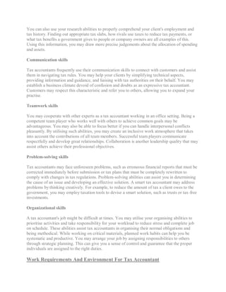 Tax Accountant Job Description: Roles and Responsibilities | PDF