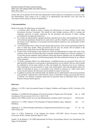 Tax administration and revenue generation of lagos state government ...