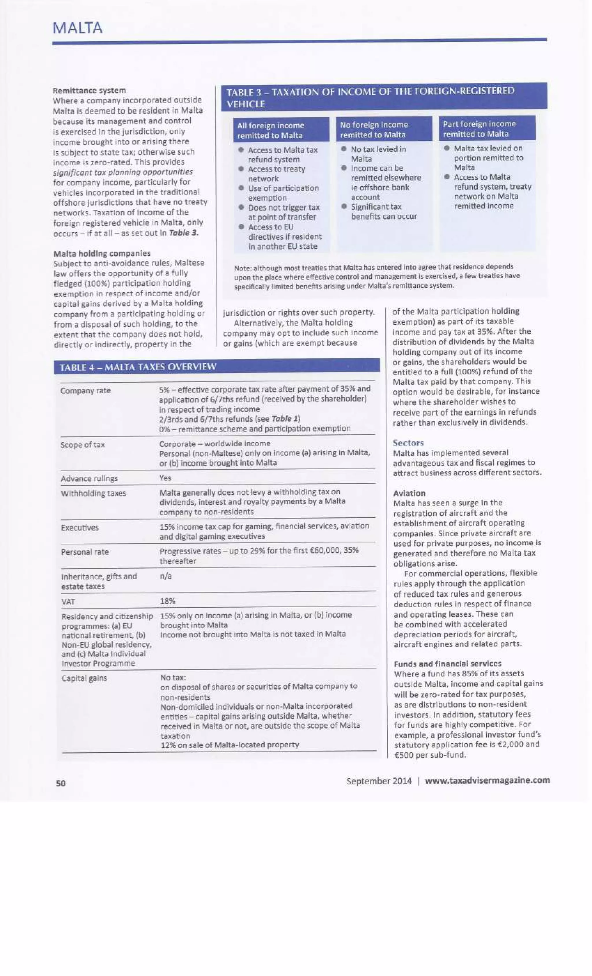 Tax Adviser - Chartered Institute of Taxation - Malta Editorial Special ...